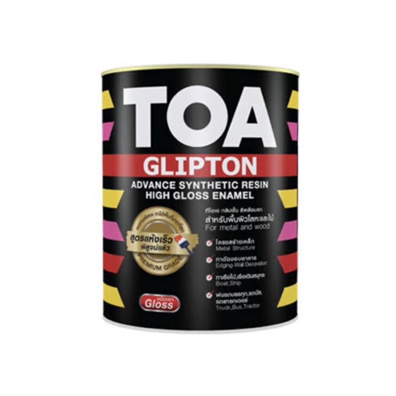 สีน้ำมัน สีขาว TOA Glipton G100 สีขาวเงา ขนาด แกลลอน 3.75 ลิตร | Shopee Thailand
