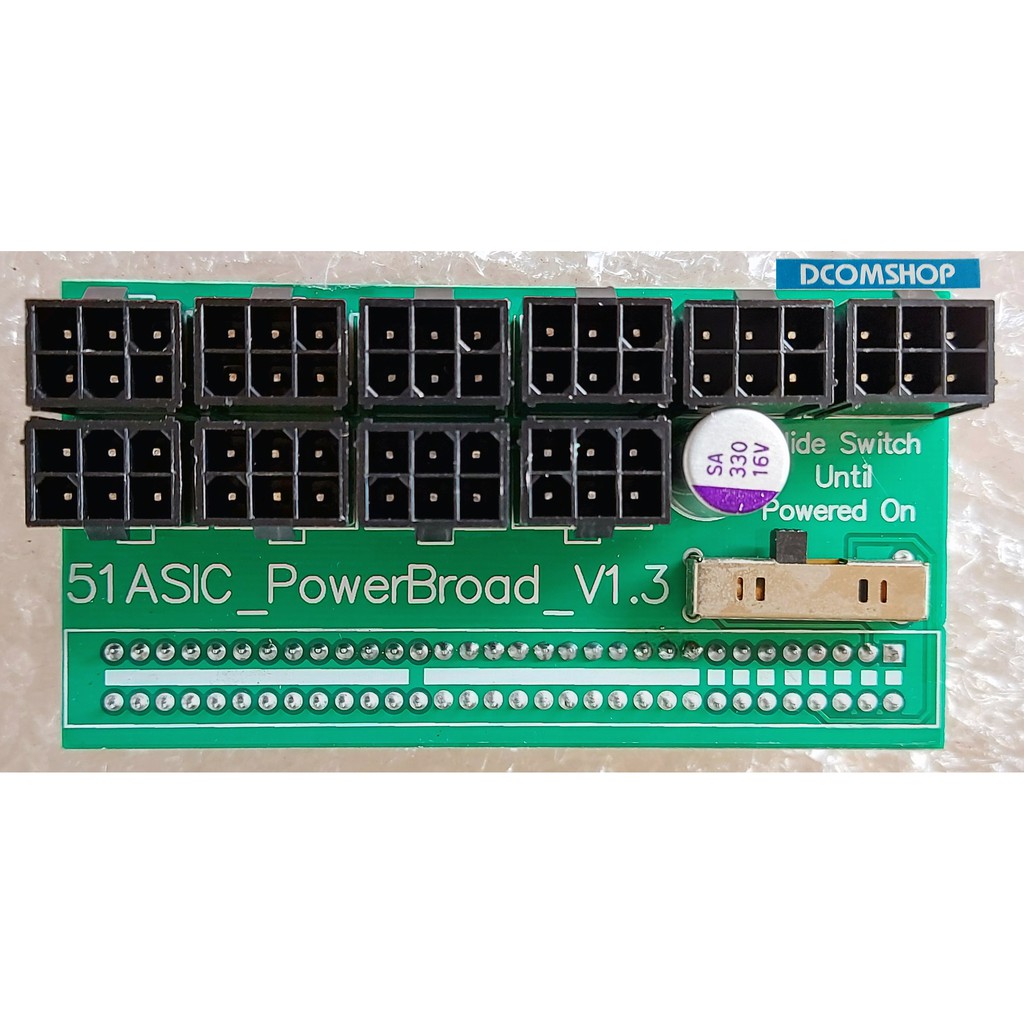 breakout board สำหรับ PSU server จ่ายไฟ PCIe 6 pin 10 ช่อง | ส่ง kerry ...