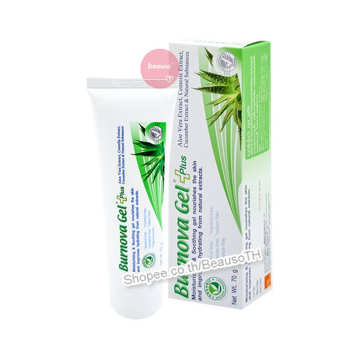 Burnova gel plus 70g. เบอร์นโนว่า เจล พลัส เจลว่านหางจระเข้ | Shopee ...
