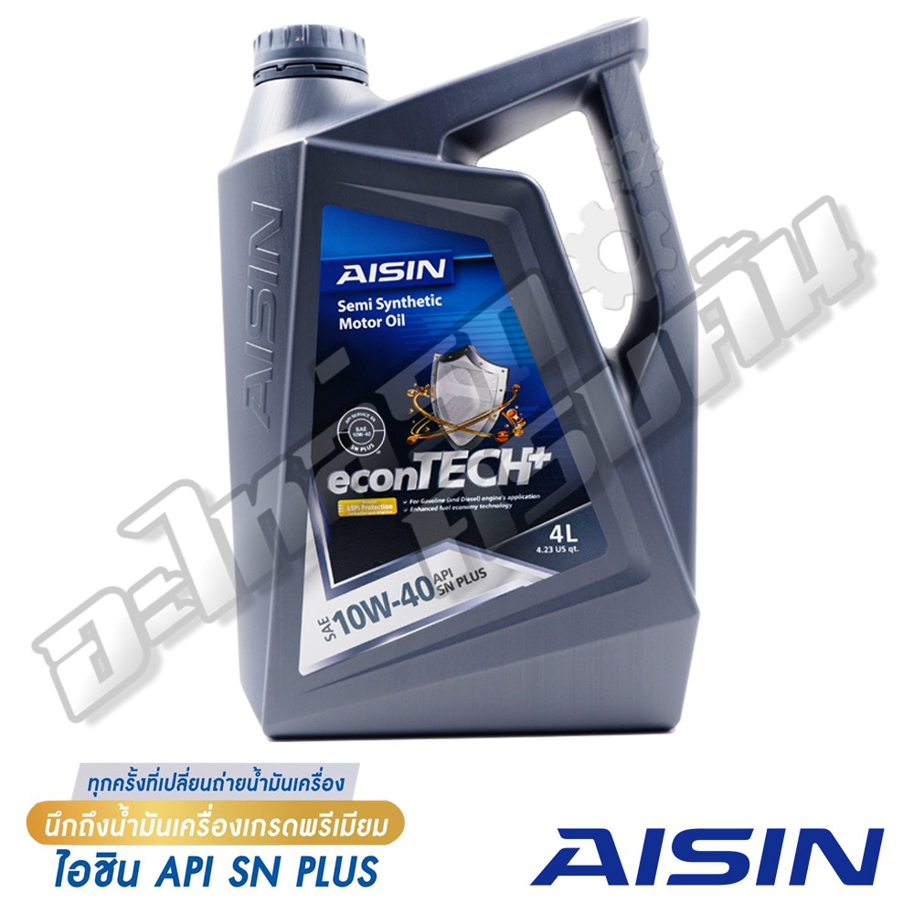 น้ำมันเครื่องกึ่งสังเคราะห์ AISIN econTECH+ เบนซิน 10W-40 SN PLUS | Shopee Thailand