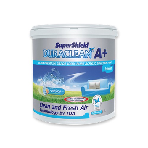TOA Duraclean A+ กึ่งเงา สีเทา (ขนาด 9L) เฉดสี 8303 Shadow Dance ...