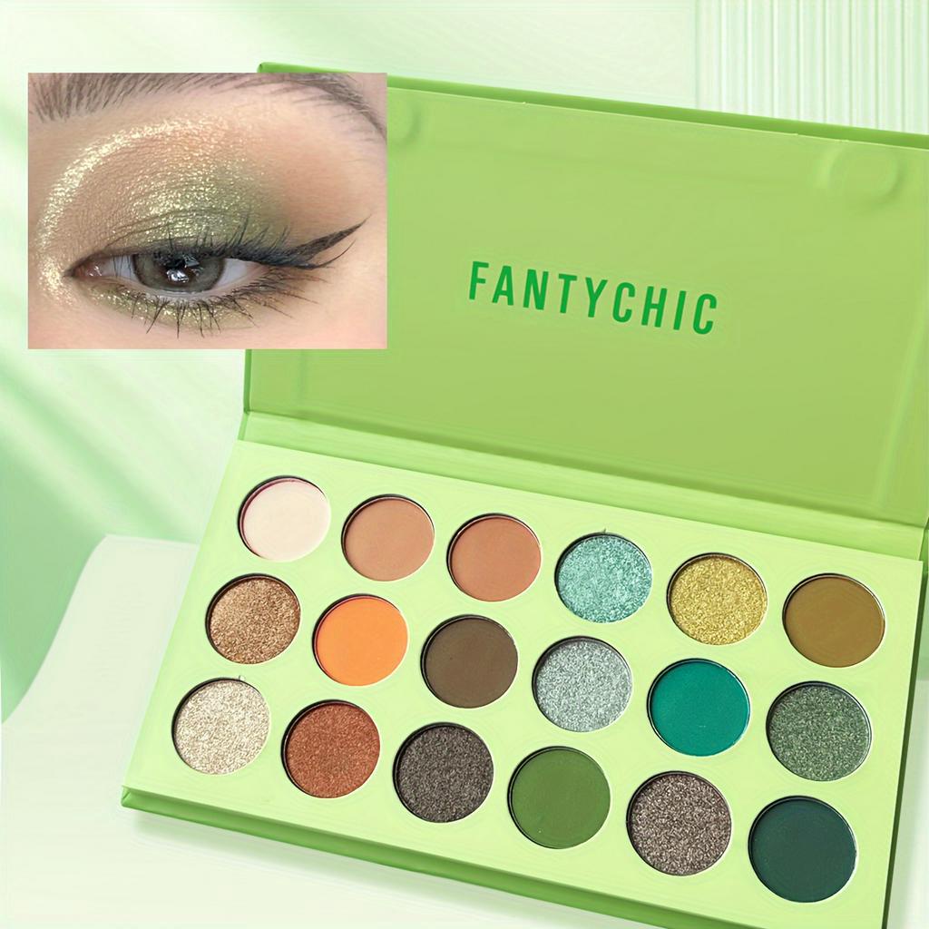 พาเลทอายแชโดว์ 18 สี Green Series Summer Makeup Matte Pearlescent ...