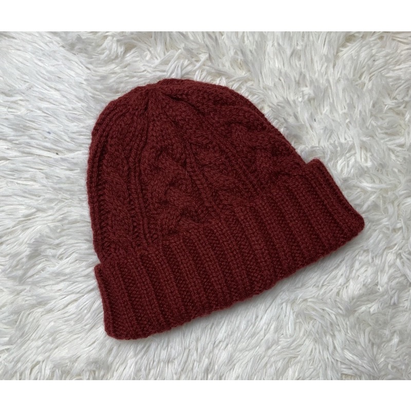 หมวกไหมพรม MUJI : Non-Itchy Ribbed Beanie #14982697484 | Shopee Thailand