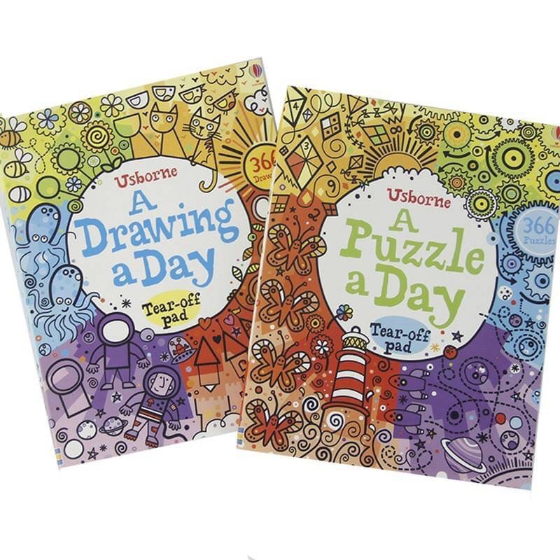 USBORNE A Drawing A Day & A Puzzle A Days | Shopee Thailand