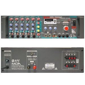 NPE MDA-1000MT เครื่องขยายเสียงพร้อมมิกเซอร์ 1000W (4,8,16Ohm,70V,100V) | Shopee Thailand