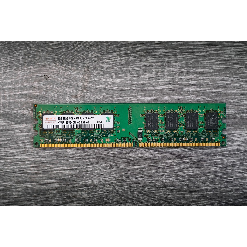 แรมมือสอง (RAM) DDR2 HYNIX 2GB 2Rx8 PC2 6400U 666 12 | Shopee Thailand