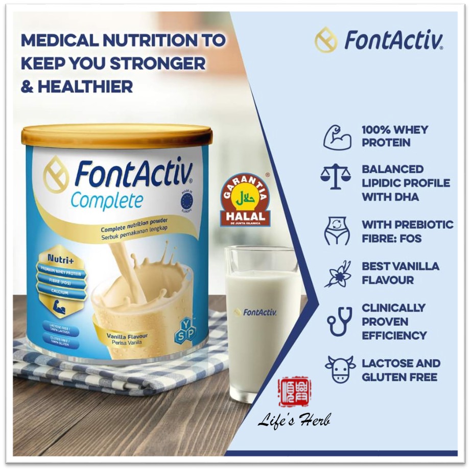 Fonactiv Complete Vanilla Flavour 800g exp2025 | Shopee Thailand
