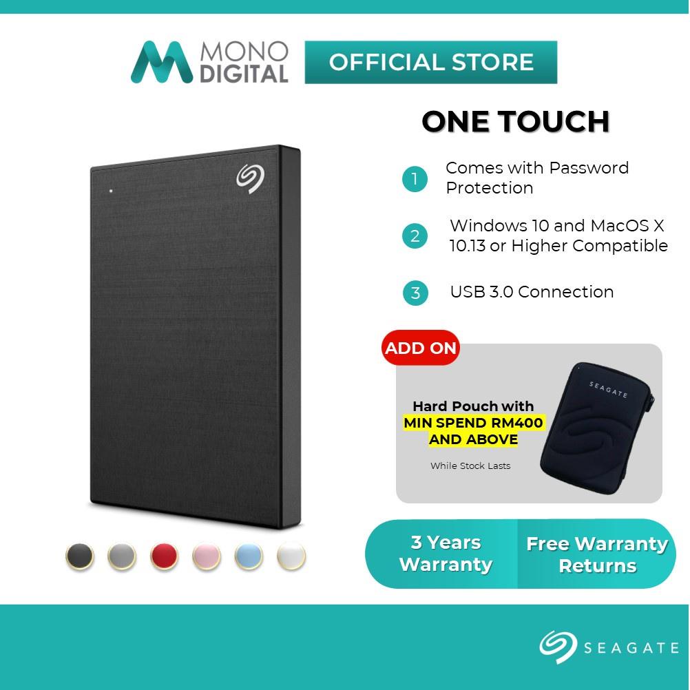 Seagate External Hard Disk Backup One Touch Slim USB 3.0 Portable HDD ...
