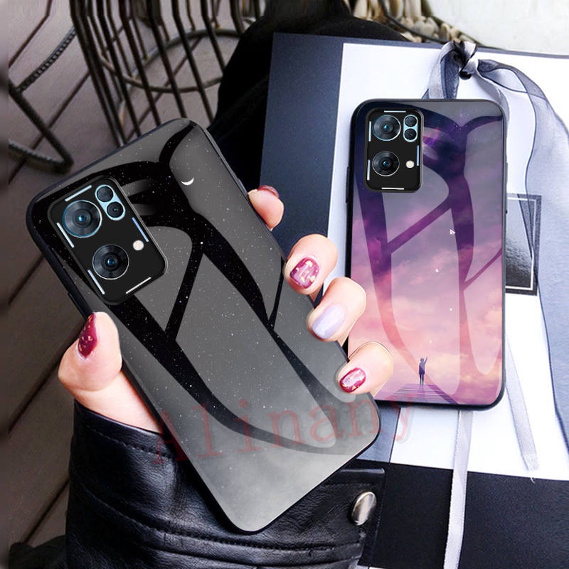 เคส OPPO Reno7 Pro 5G พลาสติกแบบแข็ง Shockproof Phone Case Back Cover ...