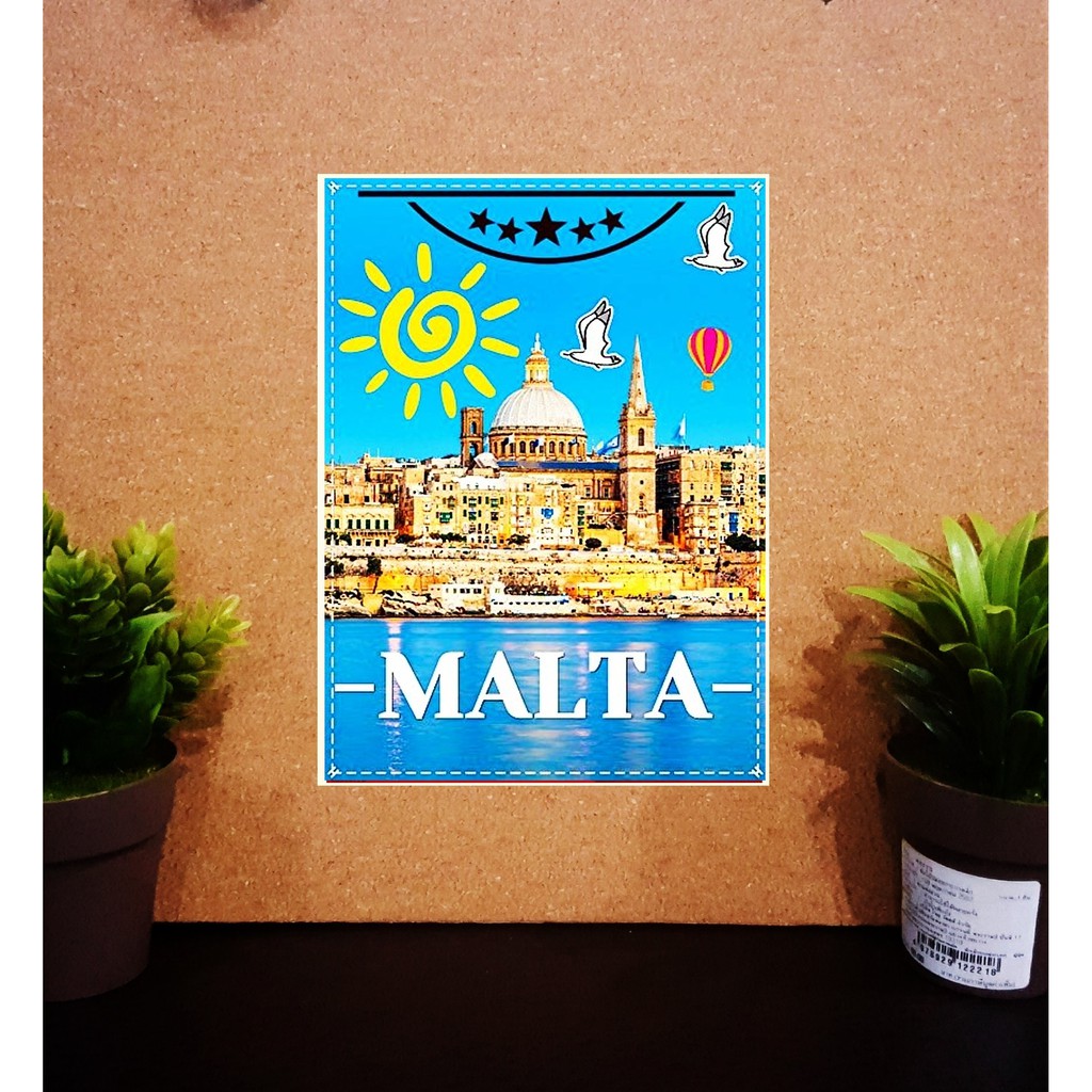 แม่เหล็กติดตู้เย็น มัลตา สโลวาเกีย 2×3 นิ้ว ของฝาก ของที่ระลึก Souvenir ...
