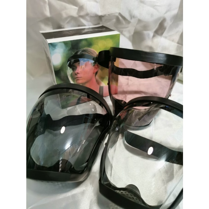 face sheild โปร่งใส ป้องกันเต็มใบหน้า กันฝุ่น PC Face shield หน้ากากกัน ...