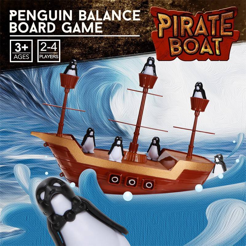 เกมส์เพนกวินตกเรือโจรสลัด Don’t Rock The Boat Skill & Action Balancing ...