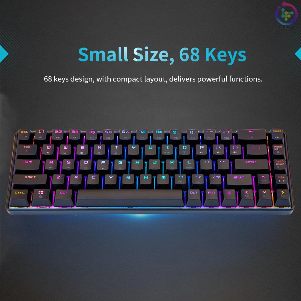 Magic-Refiner Mk14 Rgb Backlight แผงคีย์บอร์ดโลหะ 68 คีย์สีฟ้าสีขาว ...