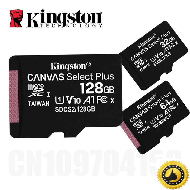 Kingston Memory Card Micro SD Card Class 10 100MB/s 256GB 128GB 64GB ...