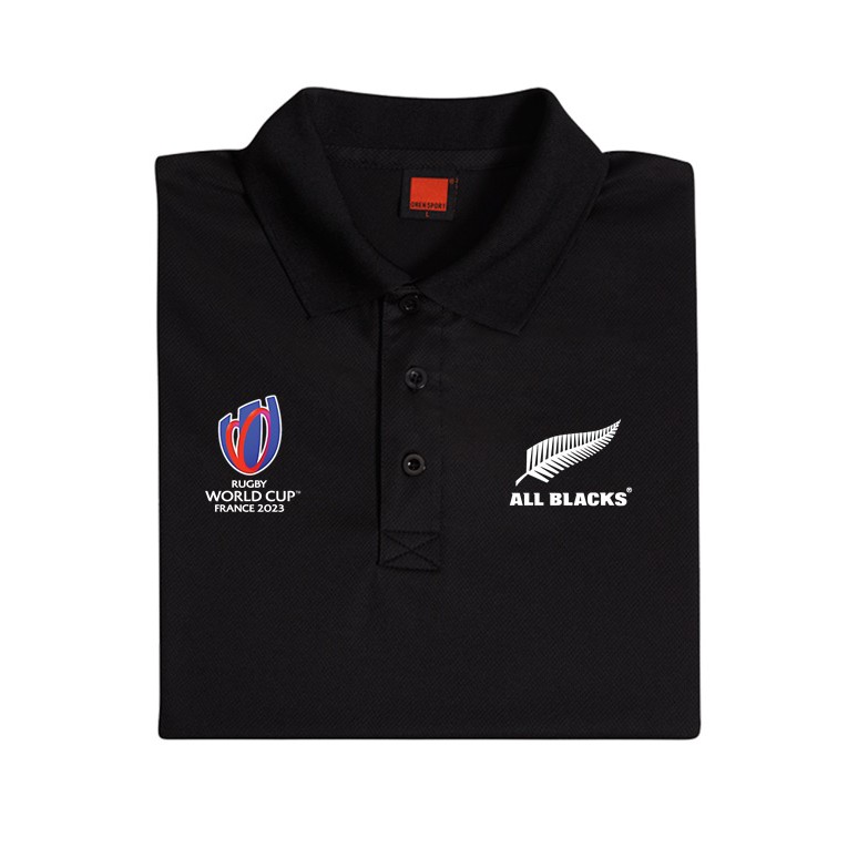 All BLACKS NEW ZEALAND RUGBY WORLD CUP 2023 เสื้อโปโล ไมโครไฟเบอร์ 100% ...