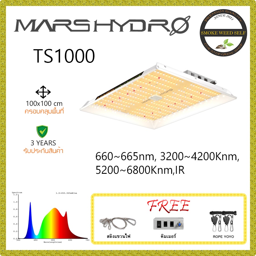[ส่งฟรี]Mars Hydro TS1000 ไฟปลูกต้นไม้ LED FULL SPECTRUM พร้อมส่ง ...