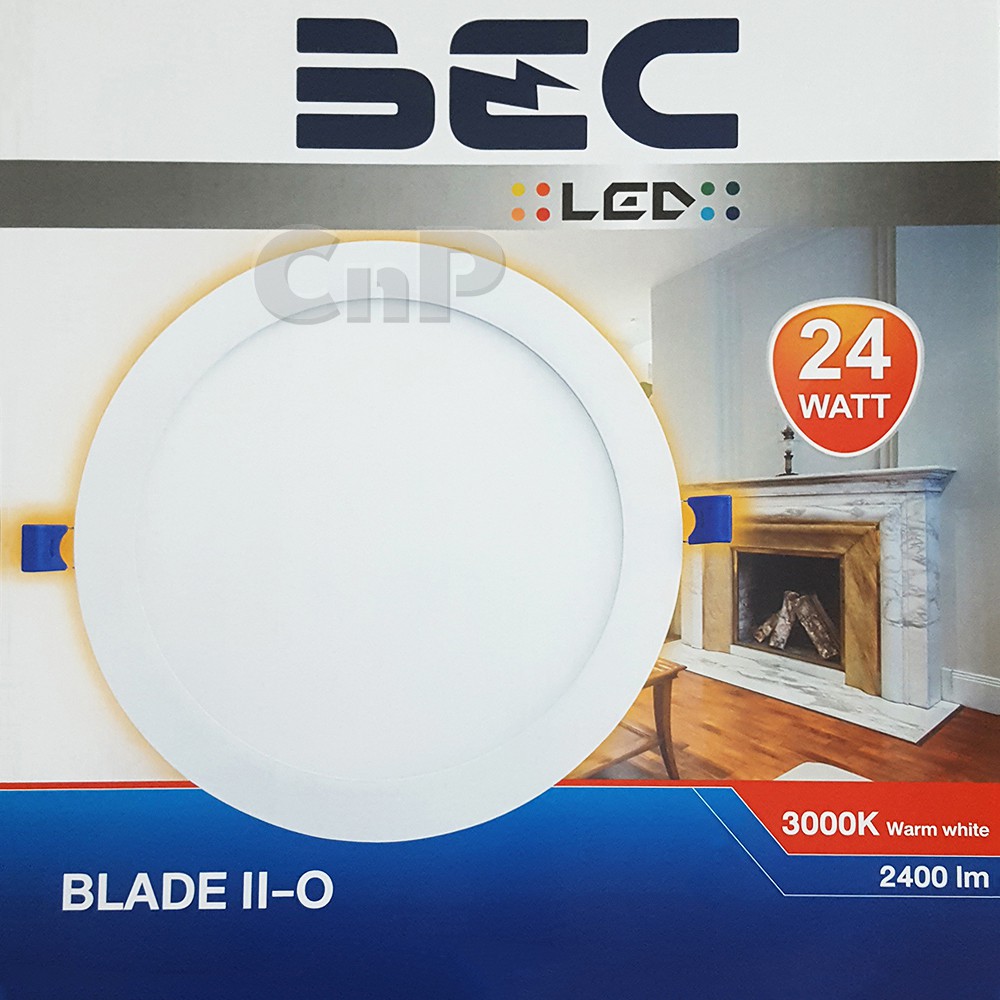 BEC โคมไฟดาวน์ไลท์ ฝังฝ้า 12 นิ้ว (12") Panel LED 24W รุ่น BLADE II-O ...