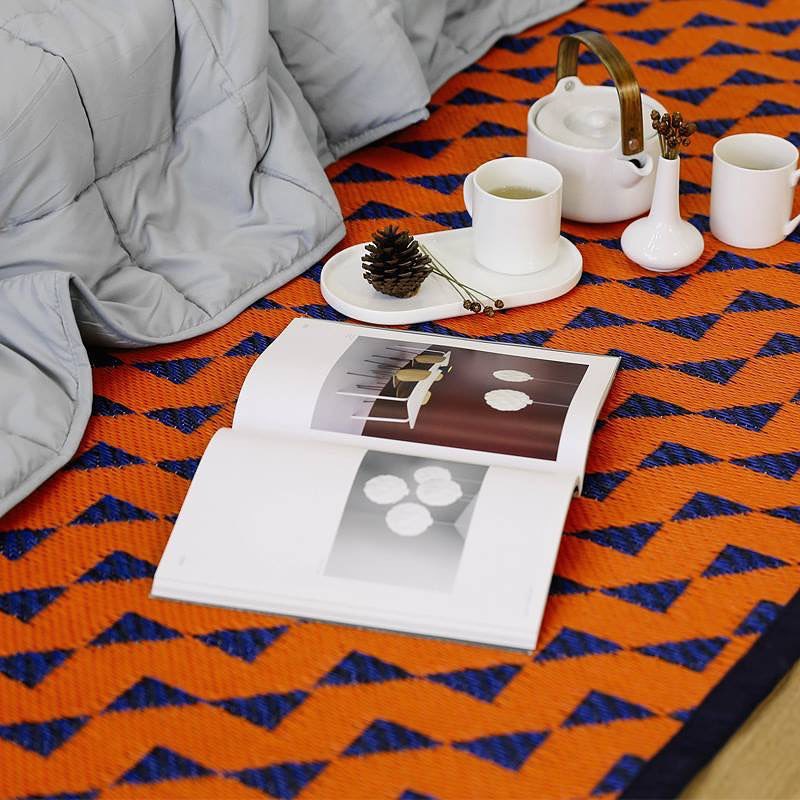 PDM เสื่ออเนกประสงค์ ลาย Stride (Orange-Indigo) Size L 180x270 cm ...