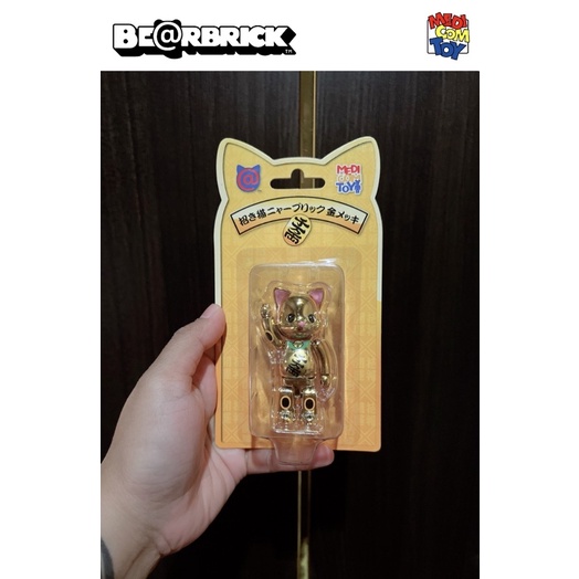 Bearbrick Nyabrick Meneki Neko Lucky cat Gold 100% | Shopee Thailand