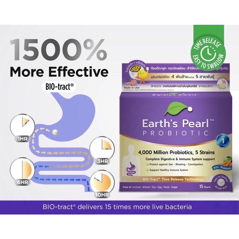 Earth ‘s Pearl Probiotic เอิรธเพิร์ล โพรโบโอติก earth pearl probiotic พ ...