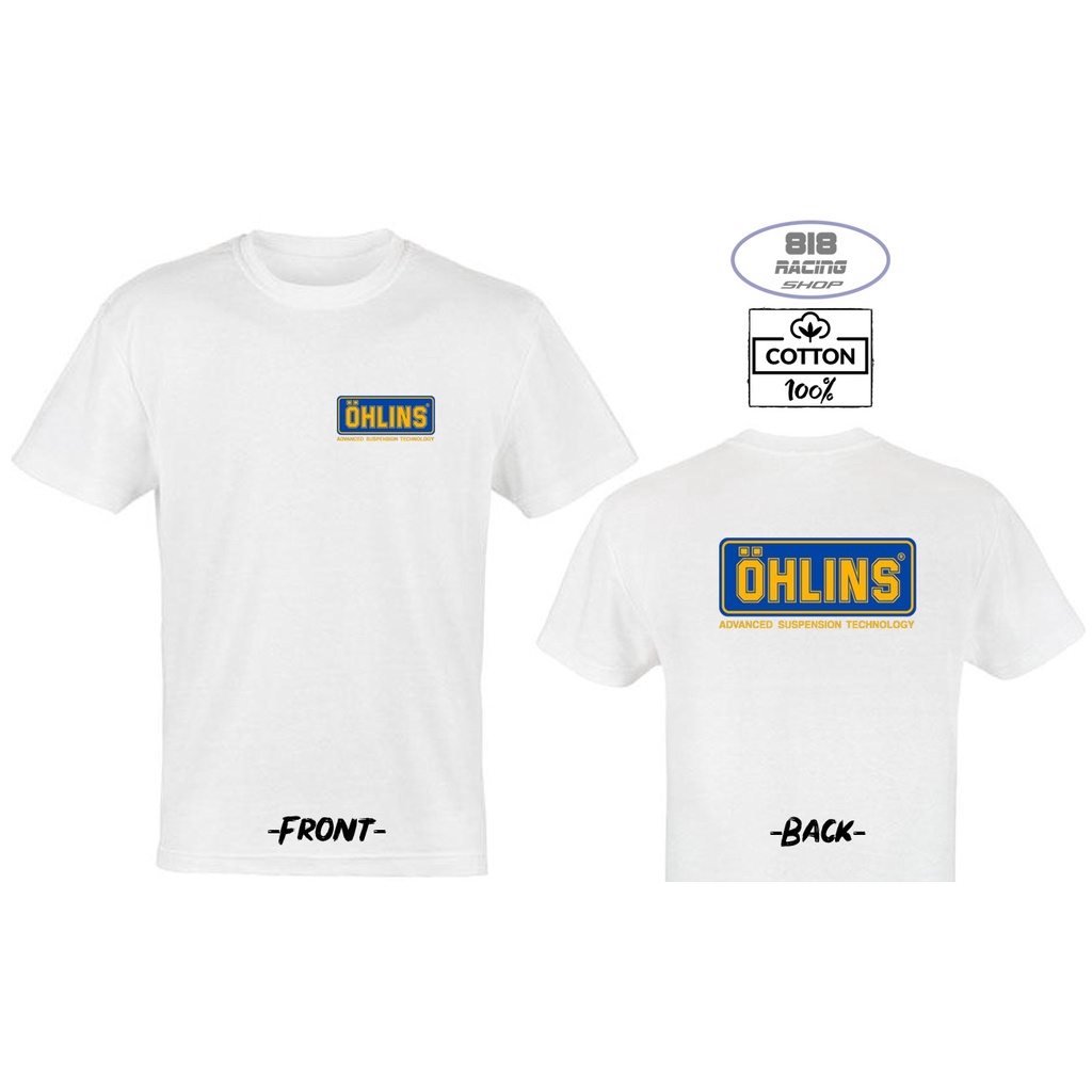 เสื้อยืด RACING เสื้อซิ่ง [COTTON 100%] [OHLINS] [1] | Shopee Thailand