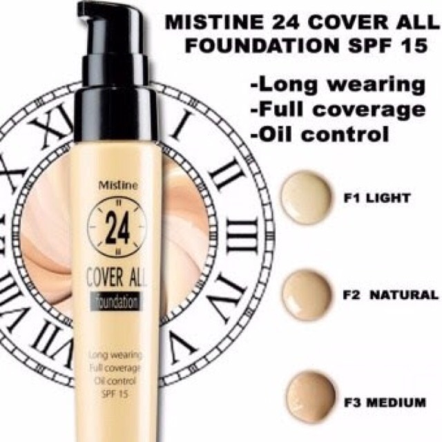 พร้อมส่ง‼️รองพื้น มิสทิน 24 คัฟเวอร์ ออล MISTINE 24 COVER ALL ...