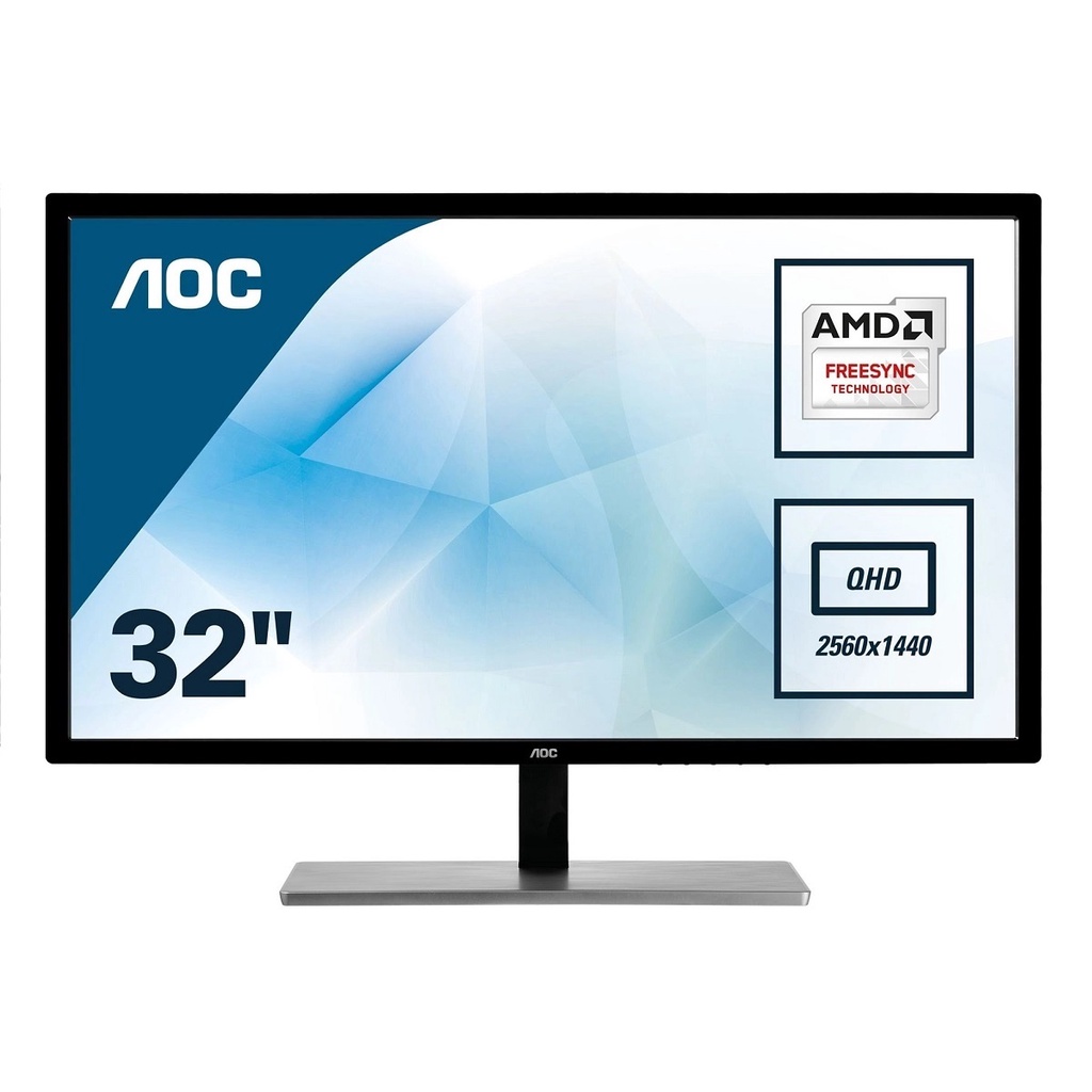AOC 32" จอมอนิเตอร์ 2K 2560x1440 QHD LED 10bit IPS/MVA panel 1.07b ...