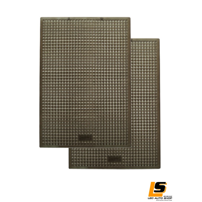 LEOMAX พรมปูพื้นรถยนต์ ยางปูพื้นรถยนต์ แผ่นเรียบ PVC RUBY ใหญ่ - ดำใส 2 ชิ้น | Shopee Thailand