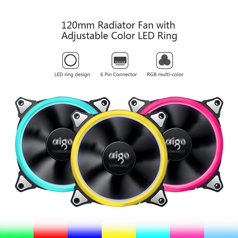 Aigo RGB Fan 120mm Pack 5pcs (ชุด 5ตัว จัดส่งในไทย รับประกัน 1ปี ...