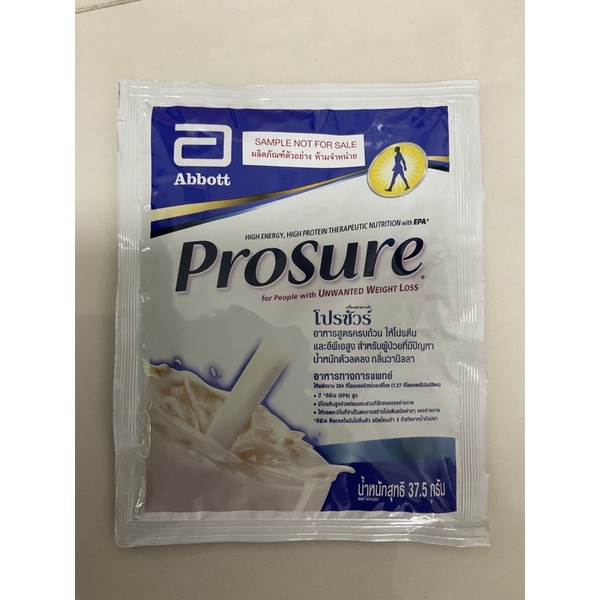 ProSure EXP:17/3/28โปรชัวร์ ขนาด37.5 กรัม(แบบซอง) 1 มื้อใช้ 2 ซอง(ติด ...