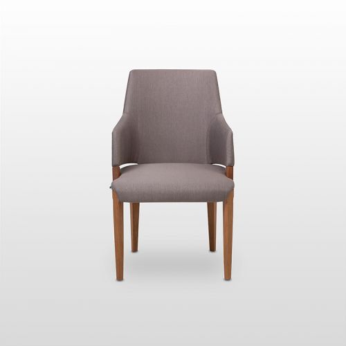 modernform อาร์มแชร์รุ่น ELVA ไม้โอ๊คสีธรรมชาติ หุ้มผ้าสีน้ำตาล | Shopee Thailand