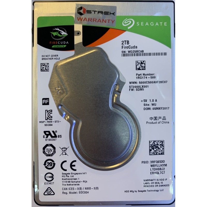 ฮาร์ดดิส seagate fire cuda 2 tb 2.5” มือสอง | Shopee Thailand