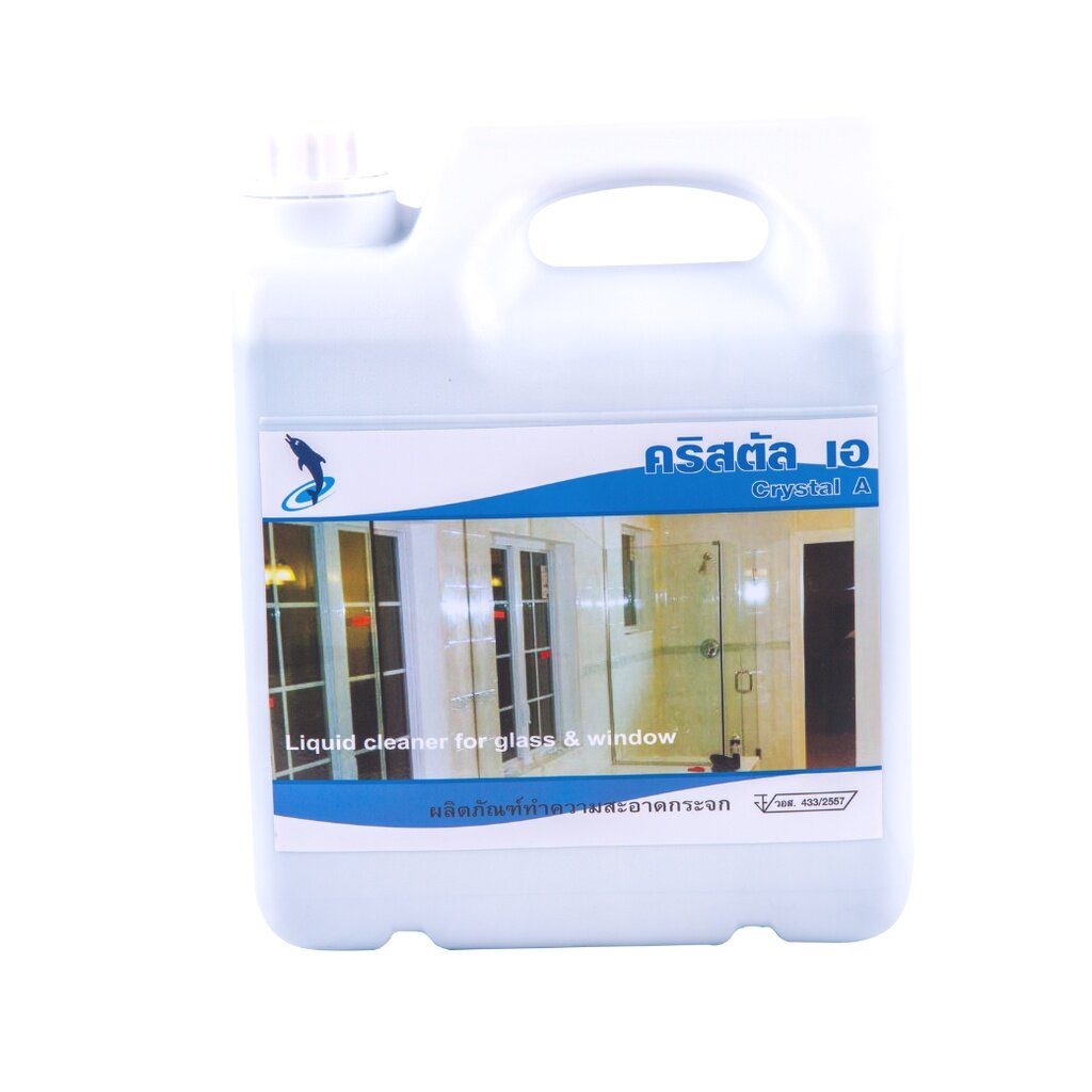 PEERAPAT ผลิตภัณฑ์ทำความสะอาดกระจก CRYSTAL A (คริสตัล เอ) ขนาด 5 ลิตร น้ำยาเช็ดกระจก ขจัดสิ่ง ...
