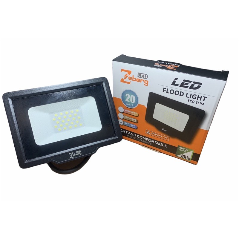 Zeberg Eco Slim Flood Light LED 20W Daylight พร้อมระบบกันไฟกระชาก 1KV ...