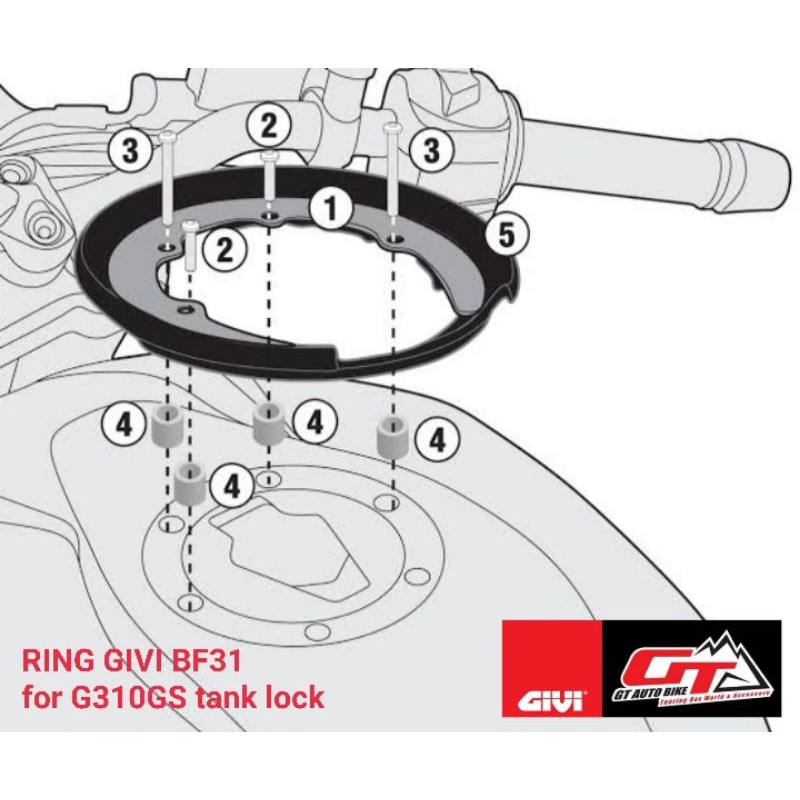 วงแหวน สำหรับติดกระเป๋าบนถังน้ำมัน GIVI BF31 | Shopee Thailand