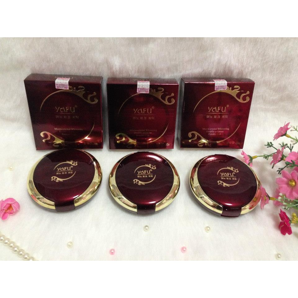 YAFU Powder 30g. แป้งยาฟู แป้ง2ชั้น แป้งพัฟผสมโสมชั่นดี+ไวท์เทนนิ่ง เอส ...