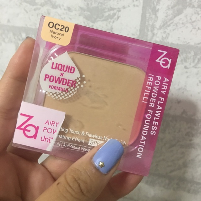 แป้งผสมรองพื้น ZA Airy Flawless Powder Foundation OC20 | Shopee Thailand