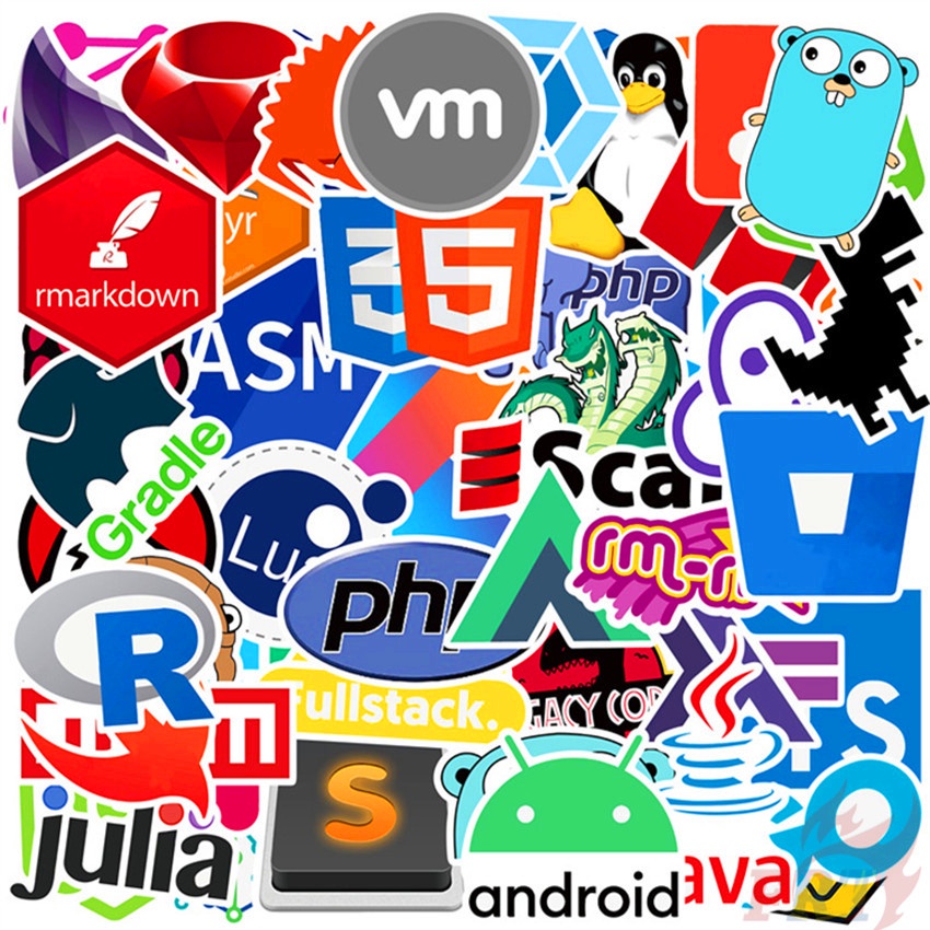 โลโก้ซอฟต์แวร์โปรแกรมเมอร์ สติกเกอร์ JAVA Code Art Series 02 สําหรับติด ...