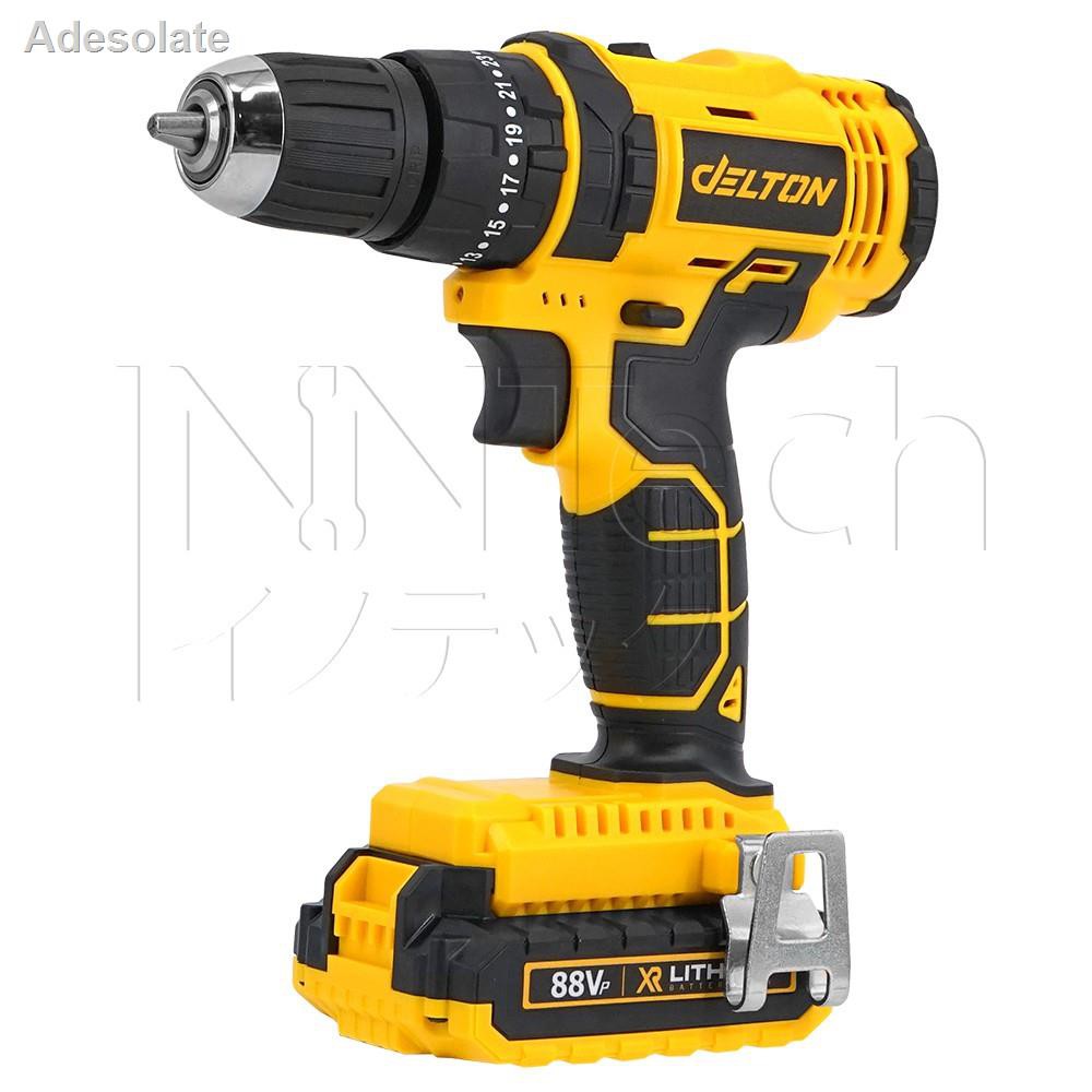 🐝คุณภาพสูง🐝☋DELTON สว่านไร้สาย สว่าน 3 ระบบ 88V มีระบบกระแทก แบตเตอรี่ Li-ion รุ่นใหม่พร้อมแท่น ...