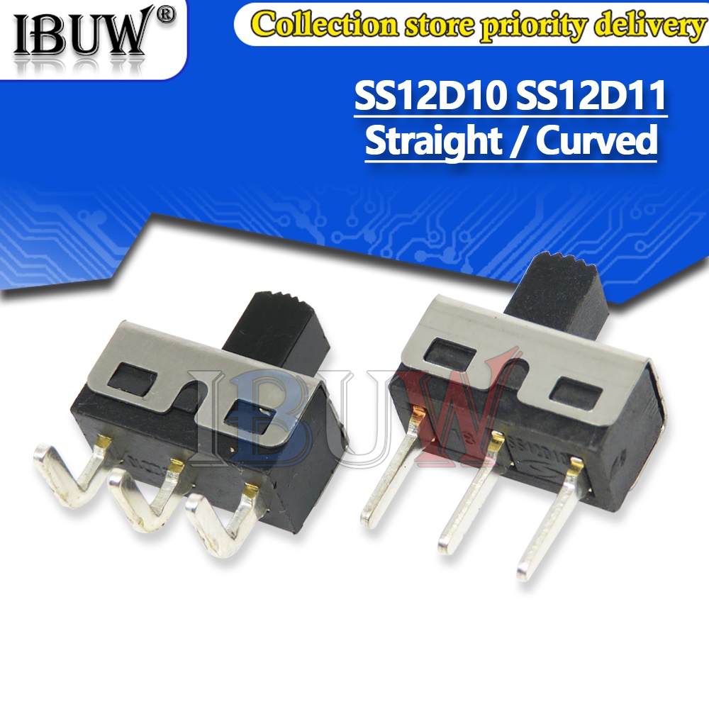 สวิตช์โยก SS12D10 SS12D11 3Pin 1P2T 5 มม. 4.7 มม. SS12D10G5 10 ชิ้น | Shopee Thailand