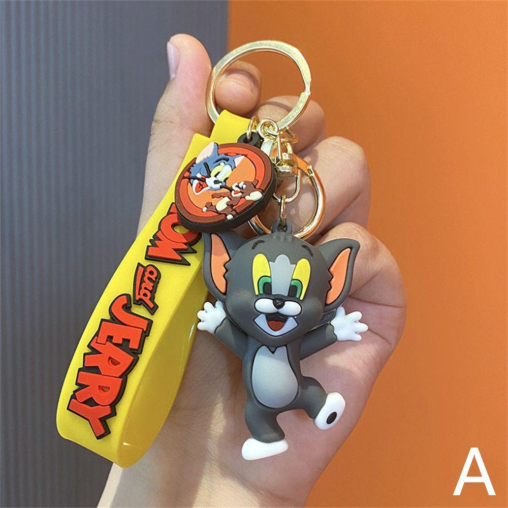 JUNE Funny Tom and Jerry Fan Gifts Bag Pendant Anime Keychain Car Key ...