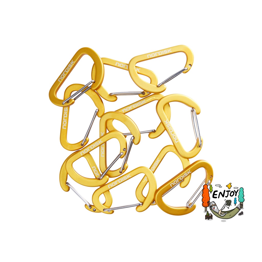 NORDISK Mimi Hooks Mustard,Chocolate คาราบายเนอร์เล็ก แพ็คละ 12 อัน ...