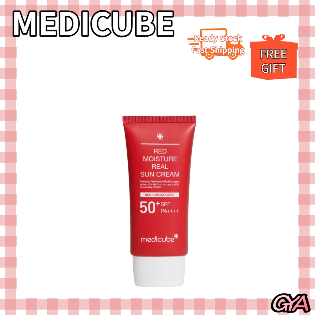 [MEDICUBE] RED Moisture Real Sun Cream SPF50+ PA++++ 50ml | Shopee Thailand
