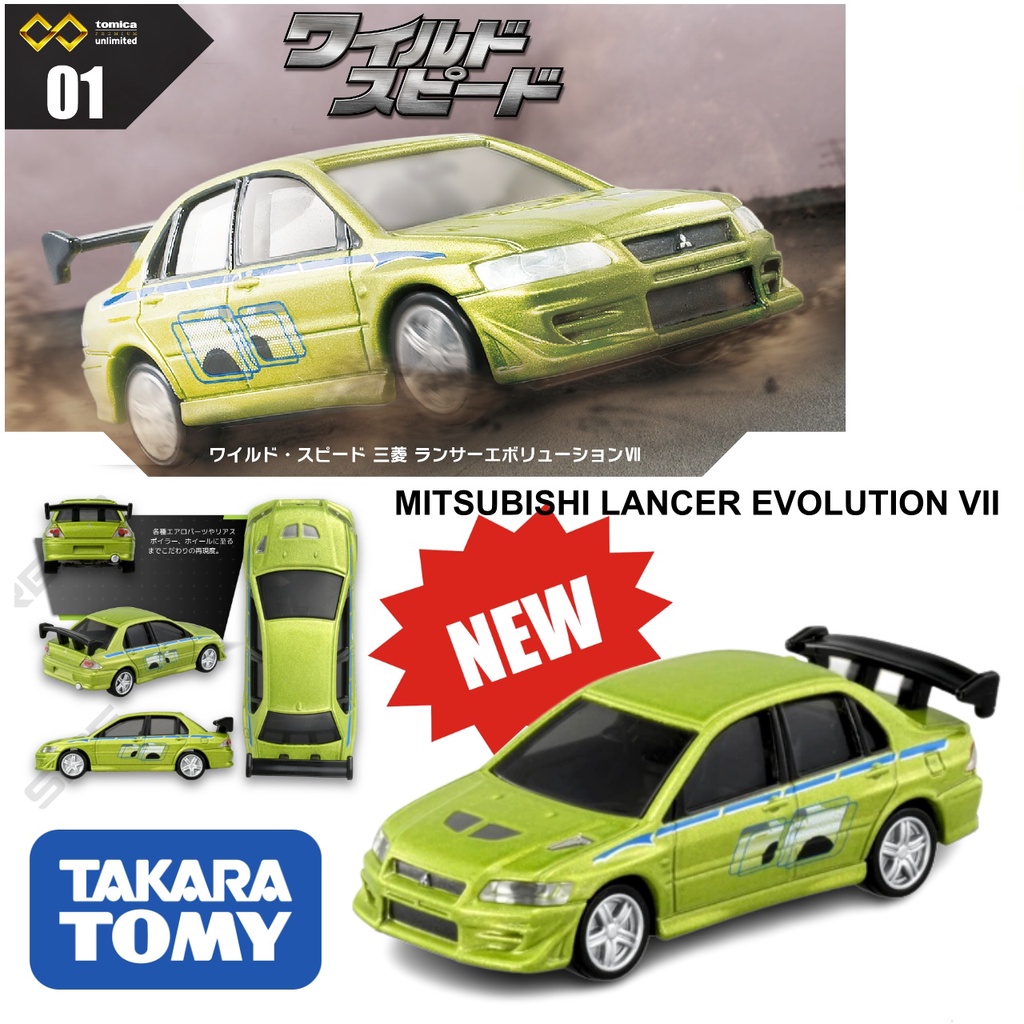 โมเดลรถ MITSUBISHI LANCER EVOCER EVOLUTION VII งาน TAKARA TOMY ...