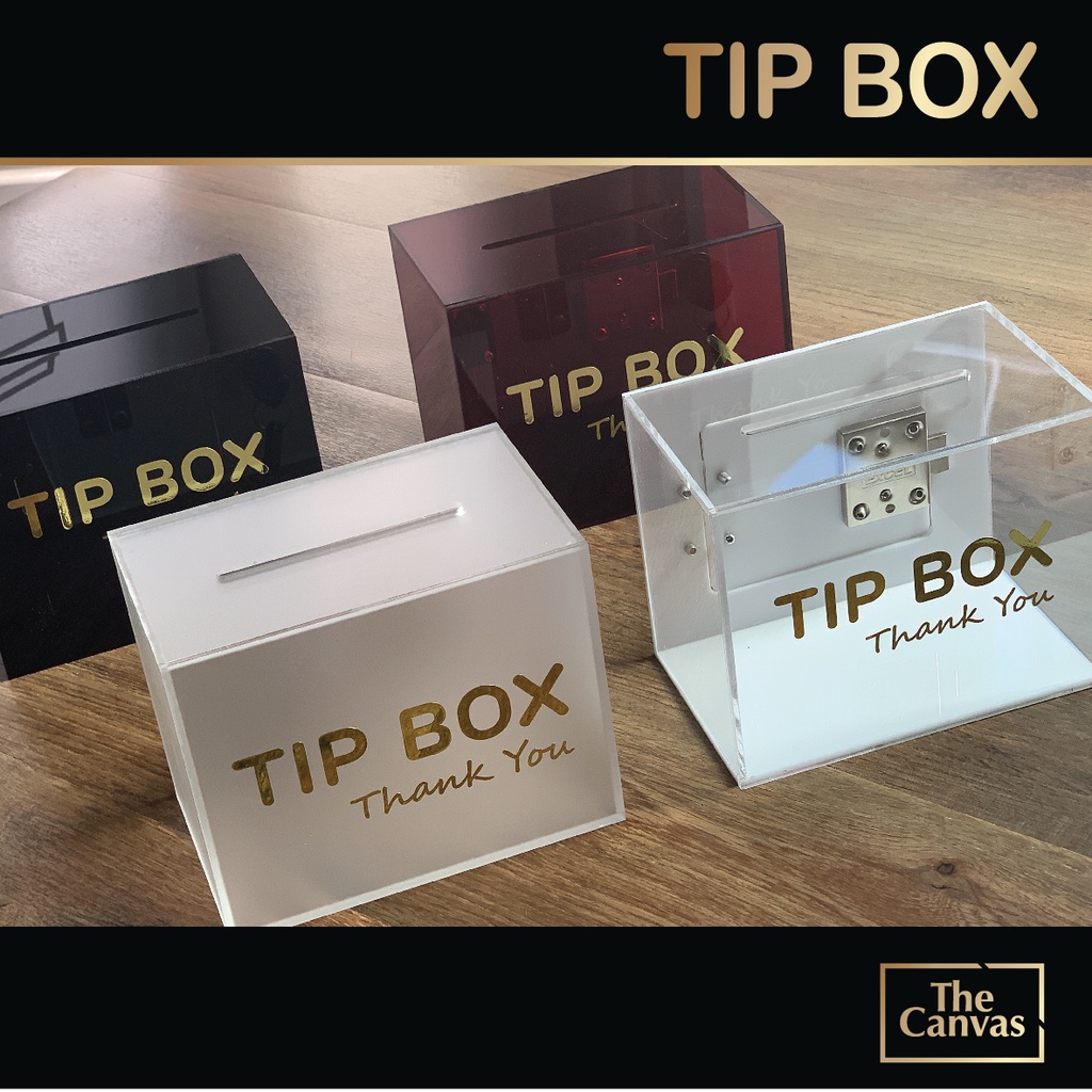 💰💰💰TIP BOX 💰💰💰 อย่างสวย เท่🍄กล่องอะคริลิก🍄 #กล่อง tip box กล่องทำช่อง ...