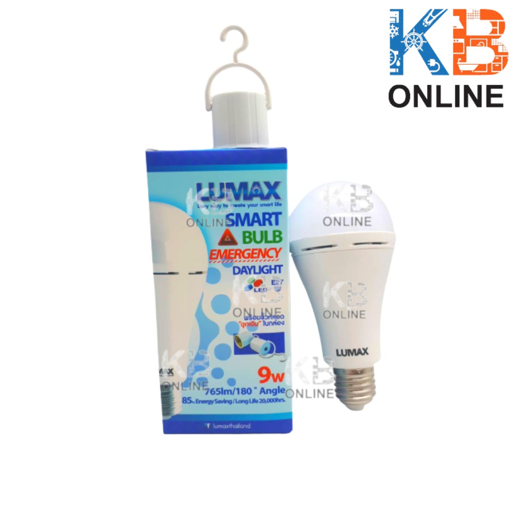 หลอดไฟ LED EMERGENCY 9W LUMAX WARM WHITE & DAYLIGHT (SMART BULB LED ...