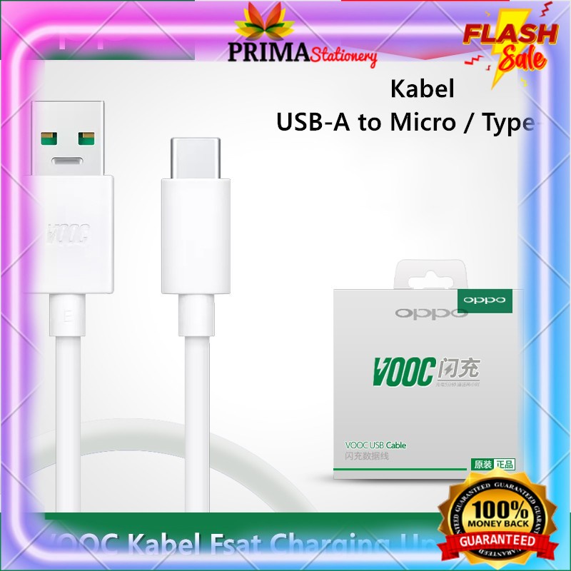 OPPO DATA CABLE ต้นฉบับ 100% MIcro/Type-c VOOC 4A | Shopee Thailand