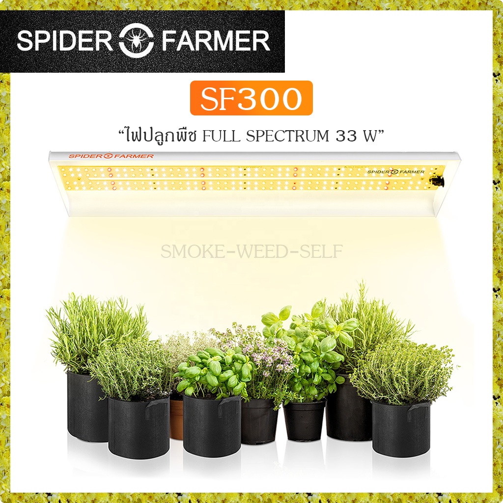 [ส่งฟรี]SF300 SPIDER FARMER ไฟปลูกต้นไม้ LED Grow Light FULL SPECTRUM ...