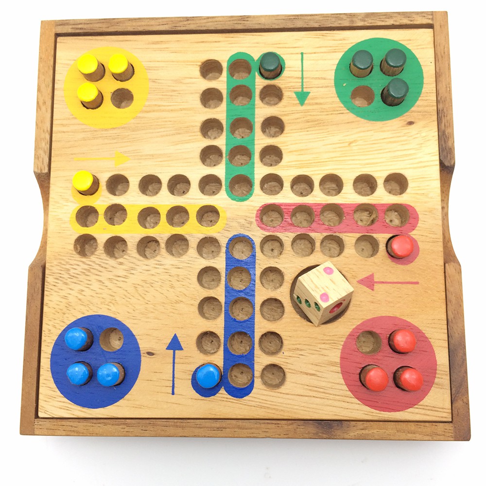 Ama-Wood ของเล่นไม้ รู้โด้ เม็ดเสียบ Ludo | Shopee Thailand