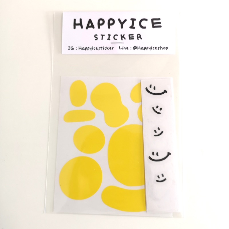 สติ๊กเกอร์ยิ้มเหลือง yellow smile sticker | Shopee Thailand